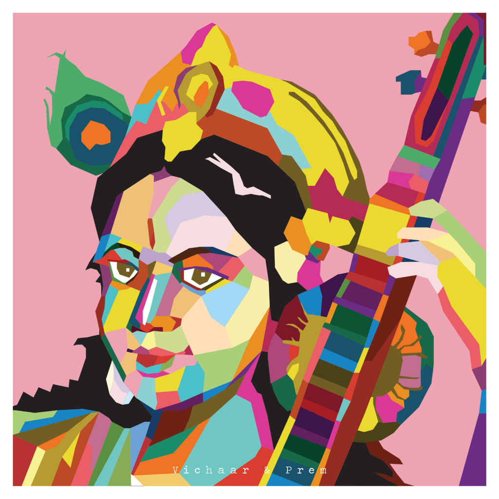 Saraswati Pop Art Poster Print – Vichaar & Prem
