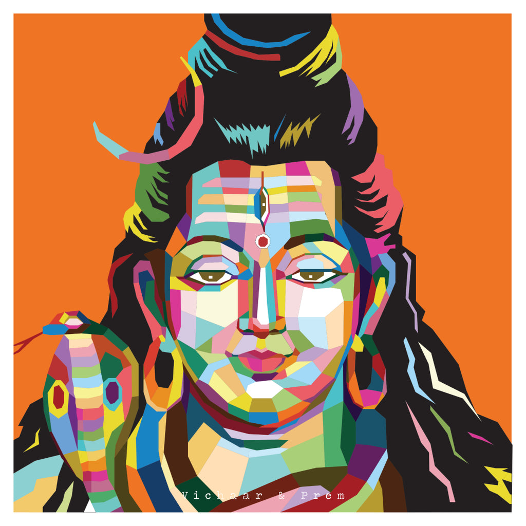 Shiva Pop Art Poster Print – Vichaar & Prem