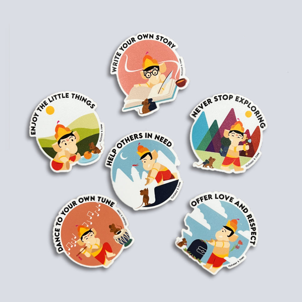 'Ganesh' Sticker Pack – Vichaar & Prem