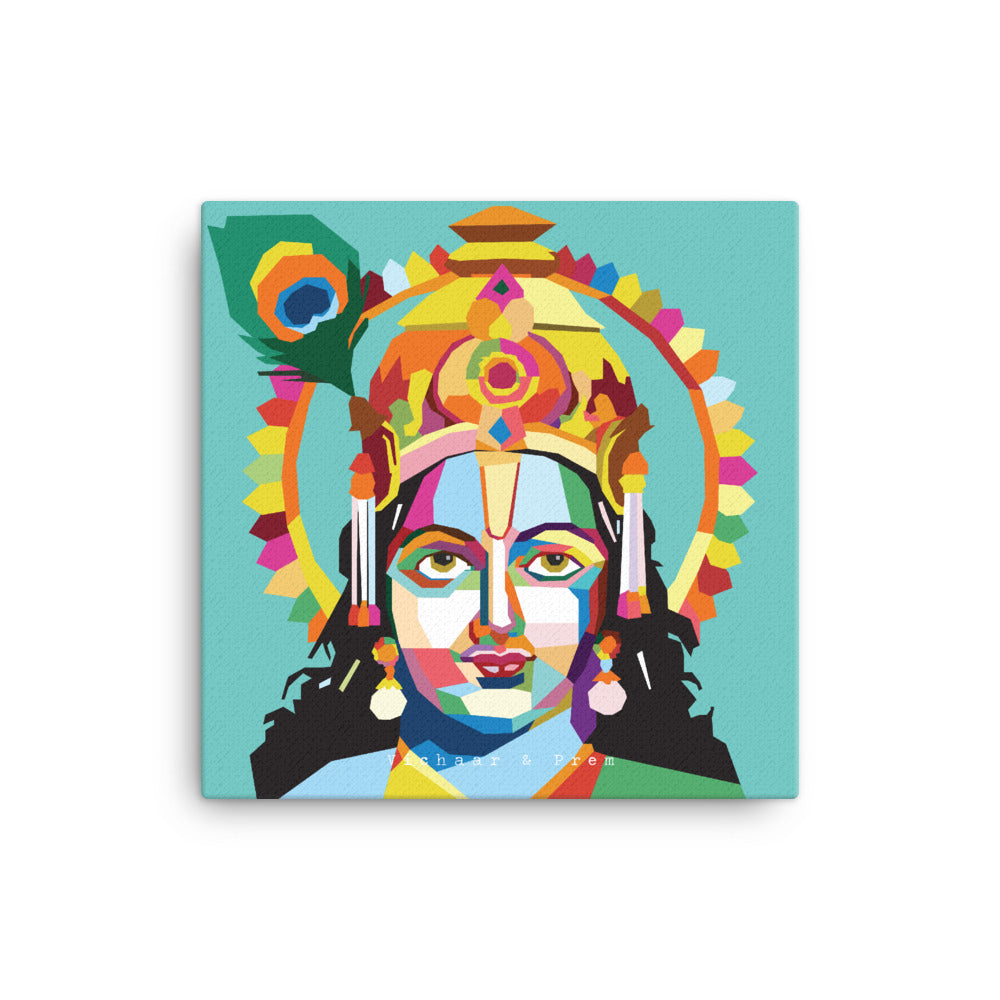 Krishna Pop Art Canvas Print – Vichaar & Prem