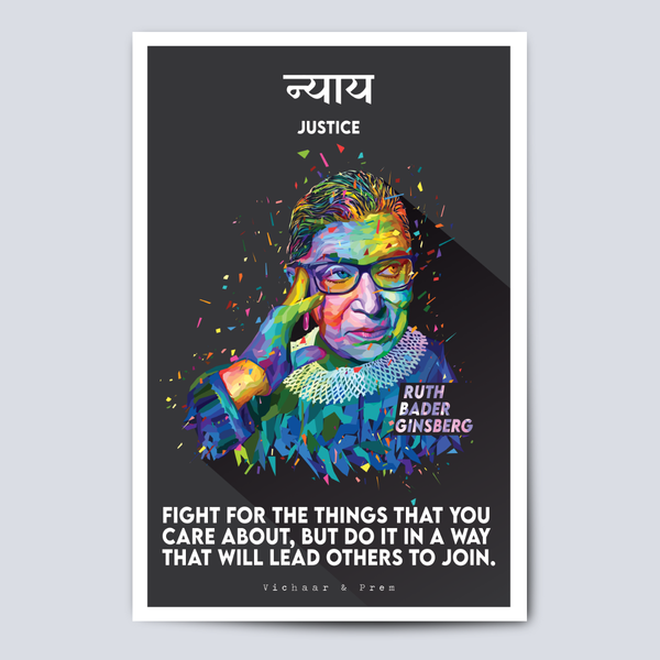 Justice: RBG Poster Print · Vichaar & Prem